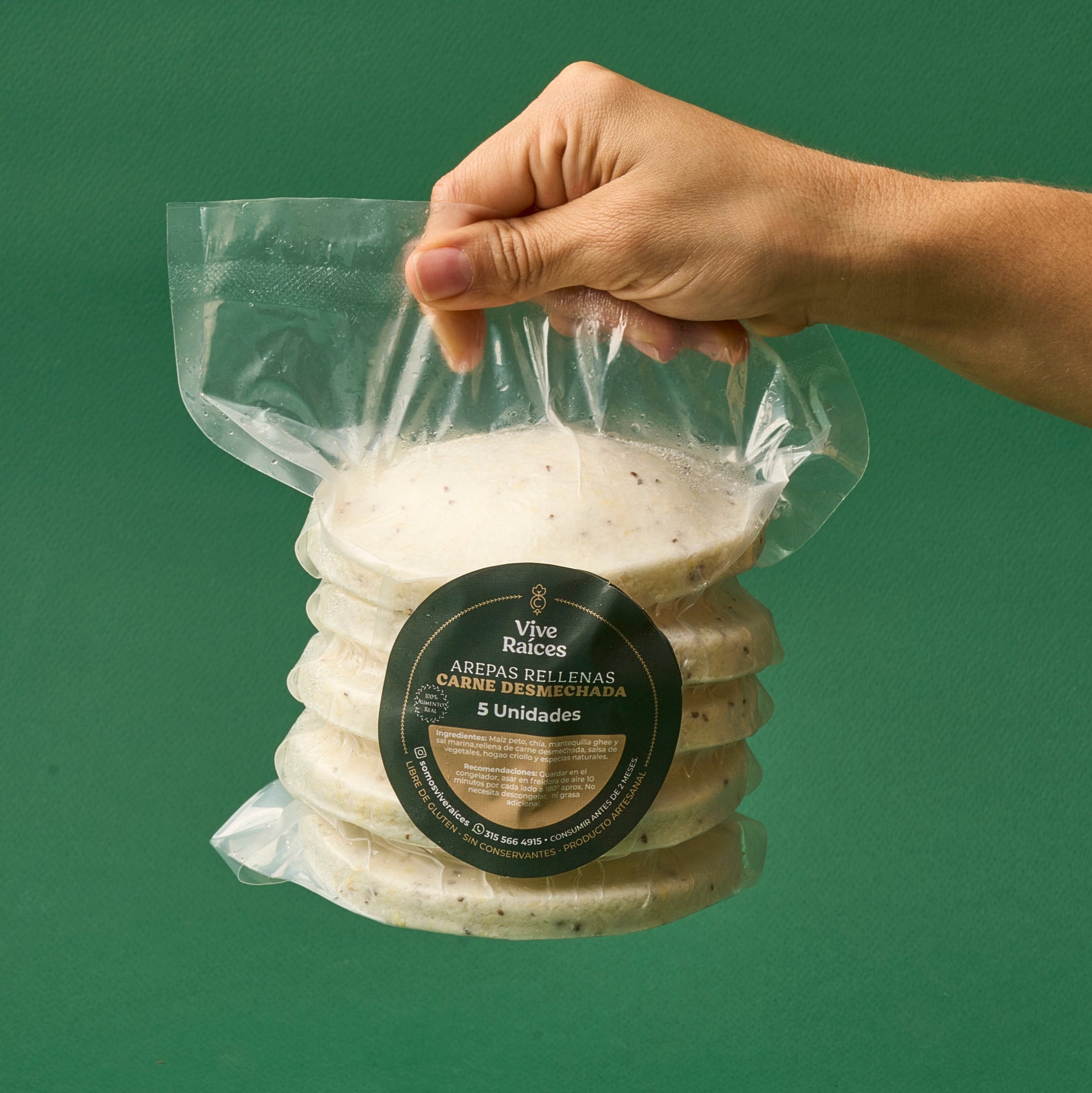 AREPA RELLENA CARNE DESMECHADA – somosviveraices